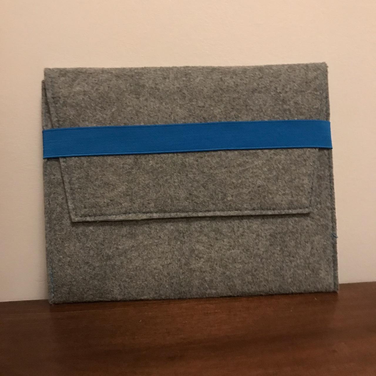 Grey and Blue Felt Folder/Organiser A really cute... - Depop