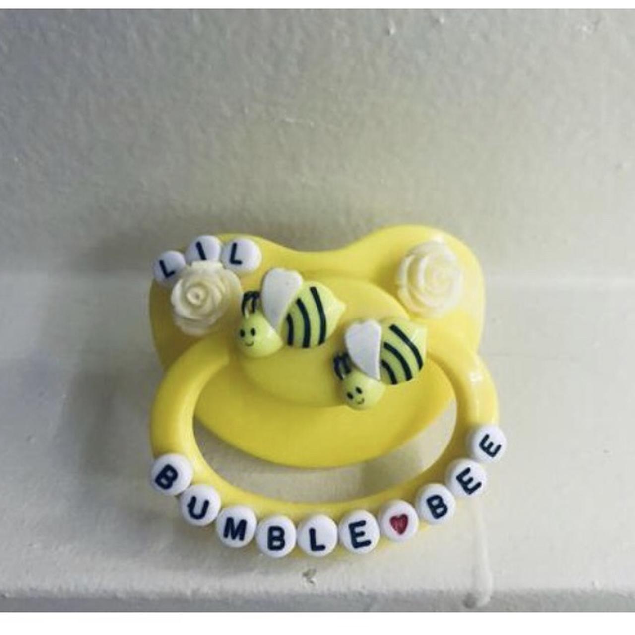 Lil Bumble Bee adult pacifier 🐝 This cheery bumble... | Depop