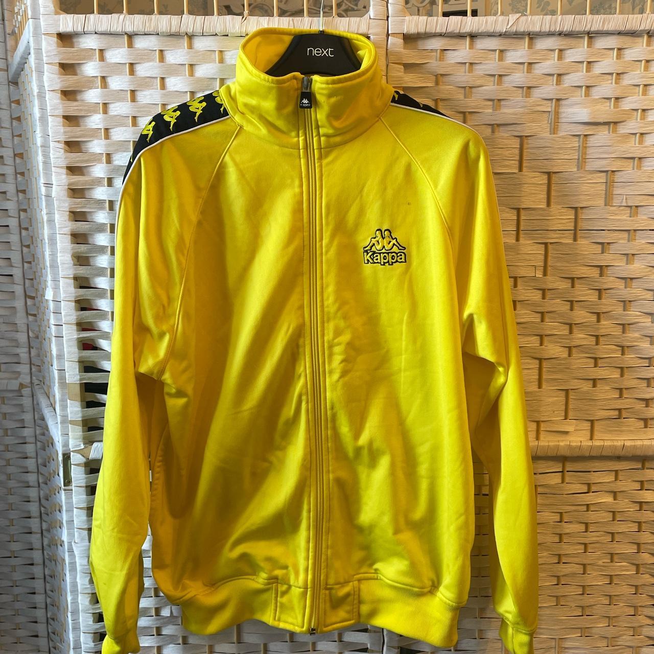 Good as new yellow kappa track jacket. Barely/never... - Depop