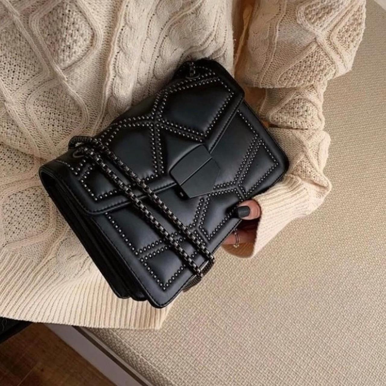 Rivet Chain Small Crossbody Bags For Women Shoulder... - Depop