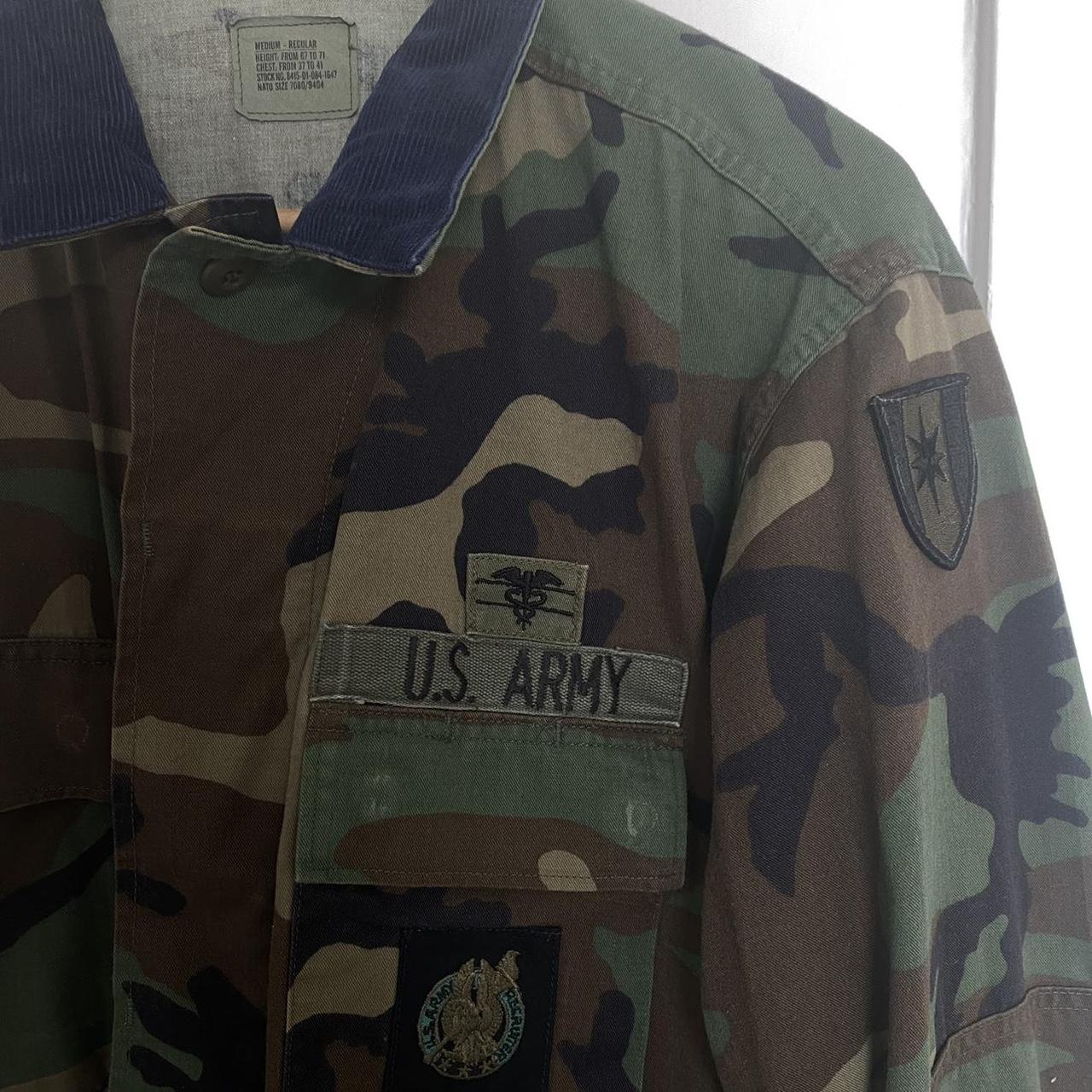 US army military camo shirt. Awesome patches, US... - Depop