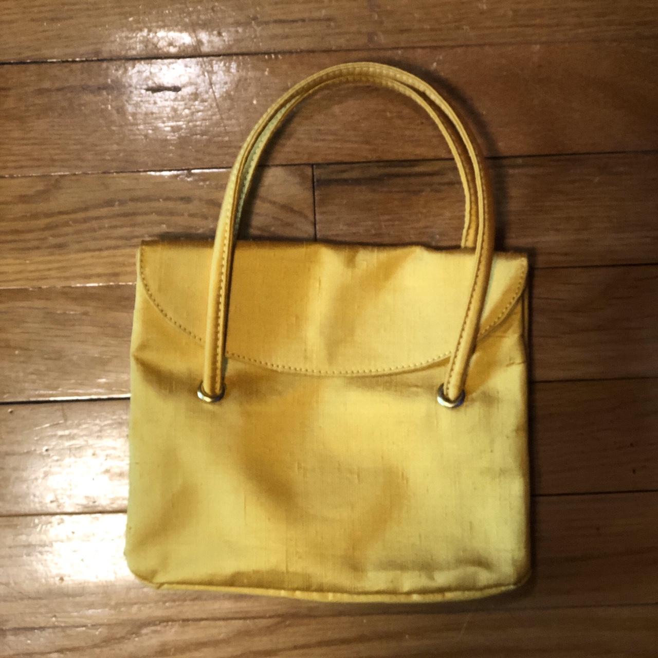 VINTAGE YELLOW KENZO MINI PURSE! Adorable fabric /... - Depop