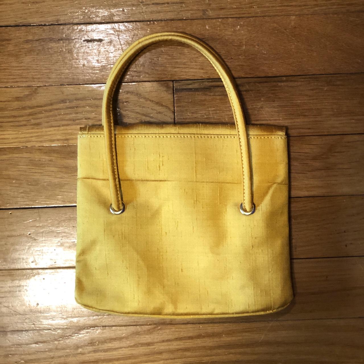 VINTAGE YELLOW KENZO MINI PURSE! Adorable fabric /... - Depop