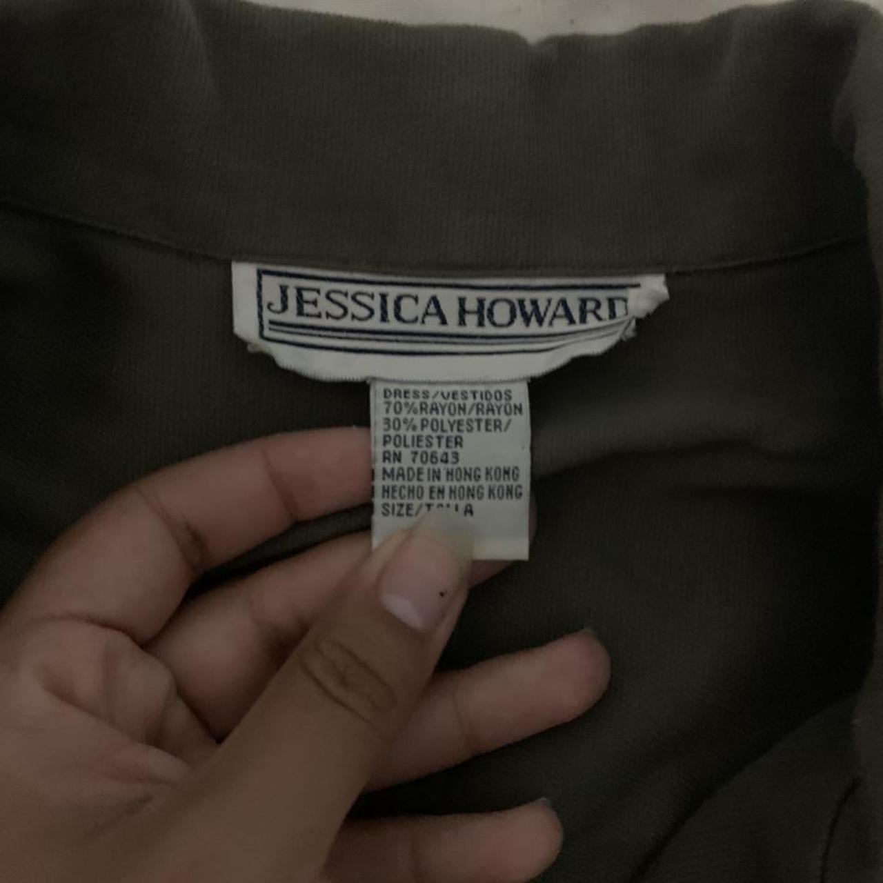 lovely vintage olive green jessica howard button up... - Depop