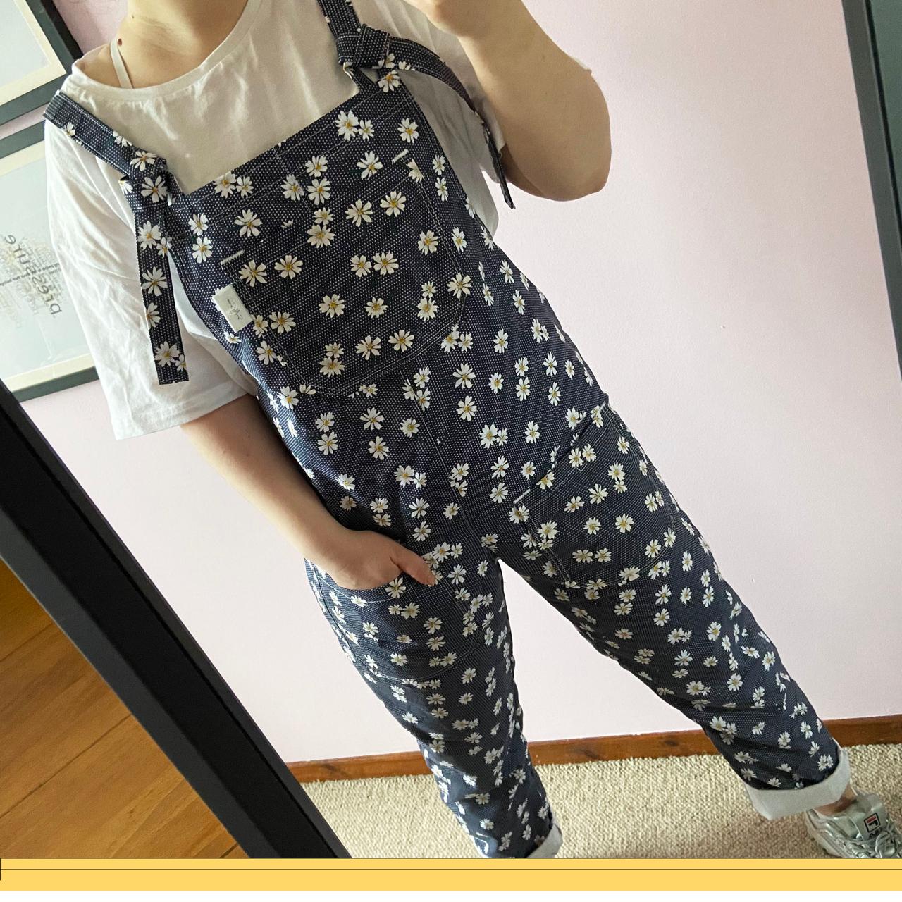 🌻 ️🧵 DAISY CUSTOM HANDMADE DUNAGREES 🧵 ️🌻 Relaxed... - Depop