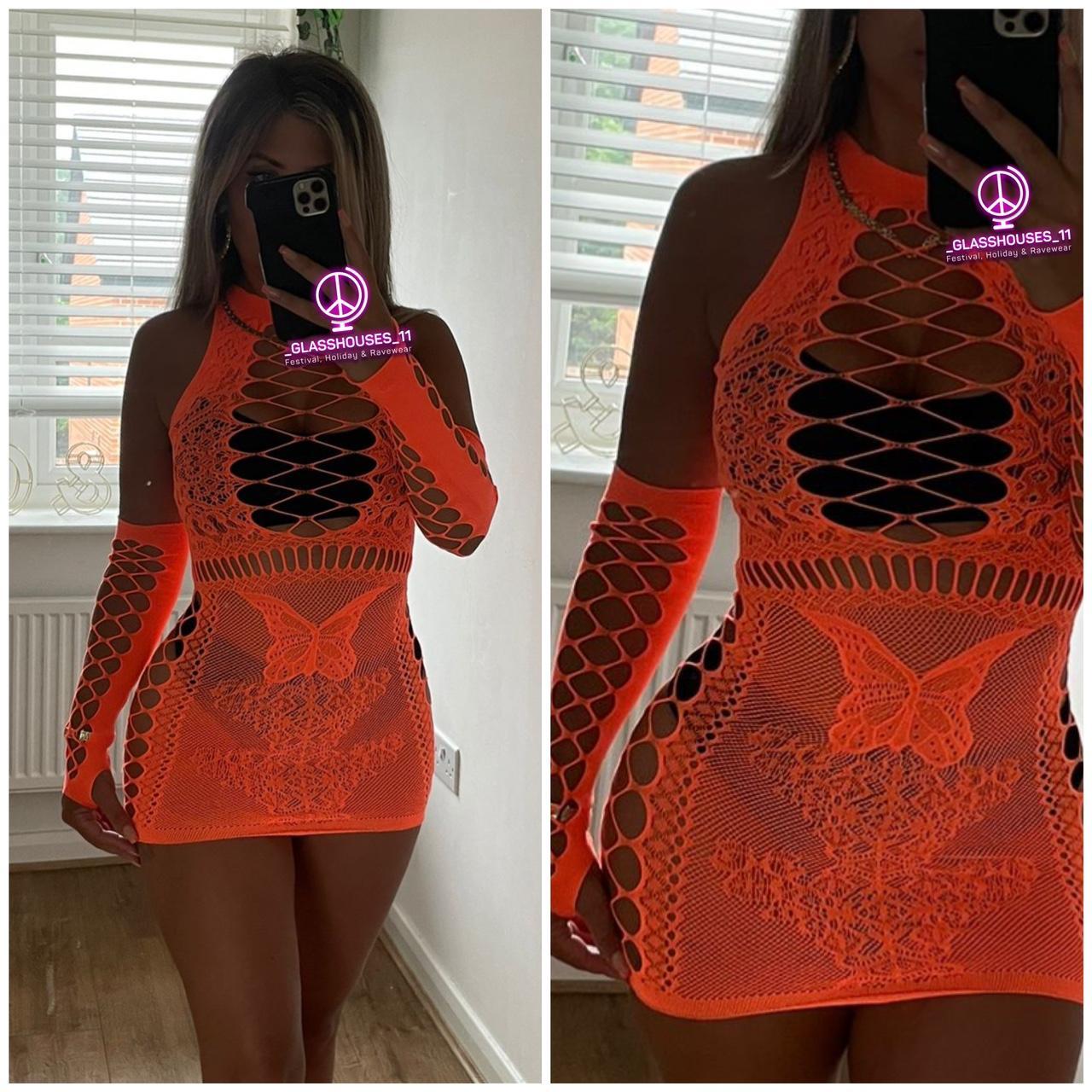 Butterfly Effect Dress π»π»π» Neon Orange Dress With Depop