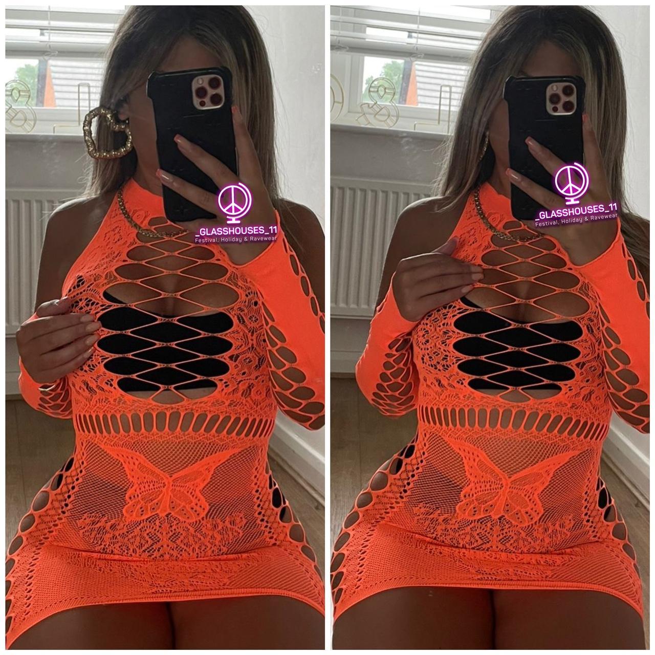 Butterfly Effect Dress π»π»π» Neon Orange Dress With Depop