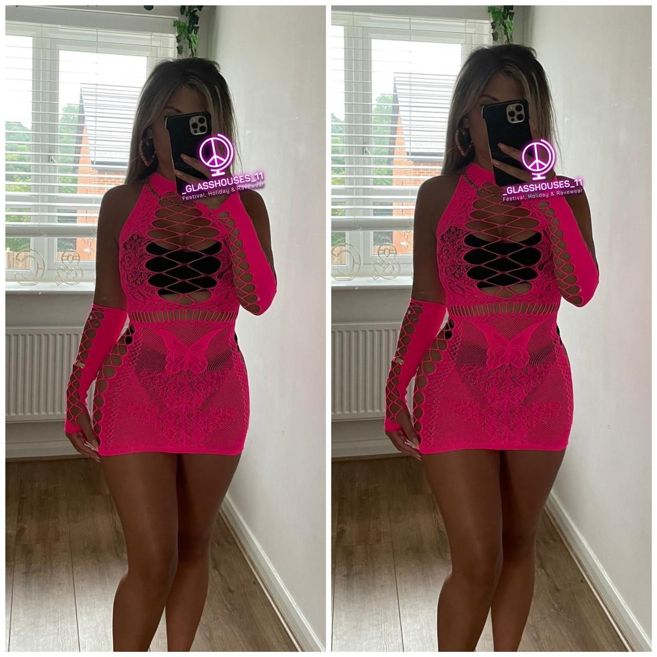 Butterfly Effect Dress π»π»π» Neon Pink Dress With Depop