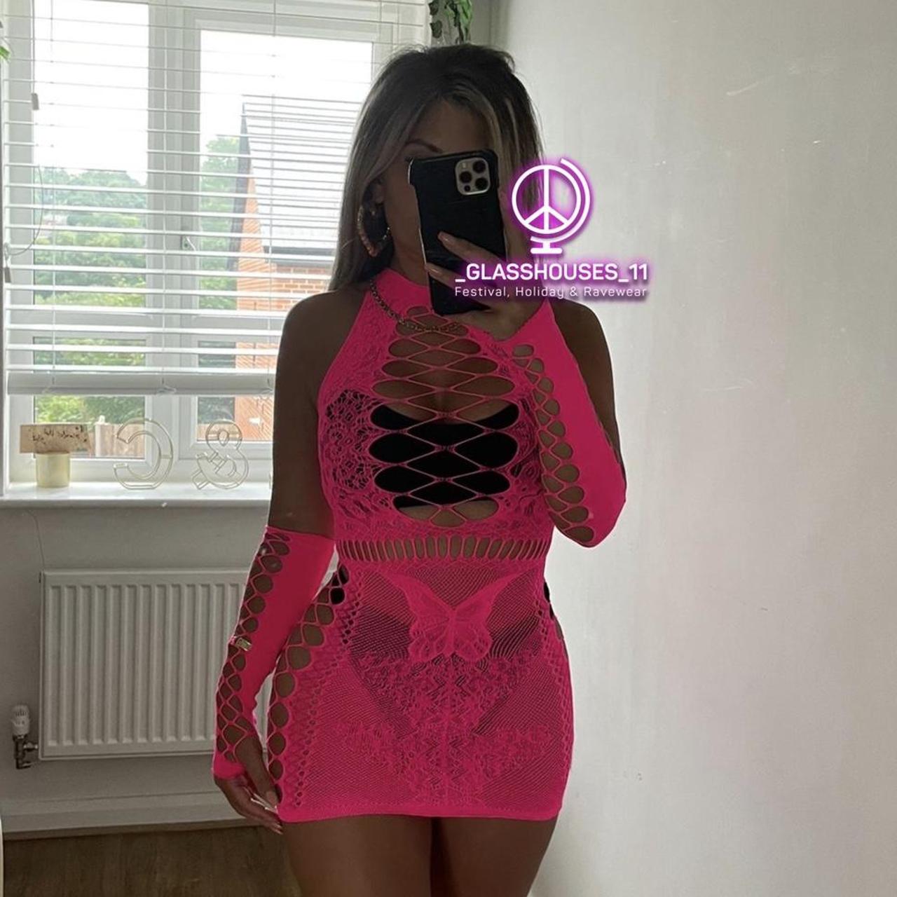 Butterfly Effect Dress π»π»π» Neon Pink Dress With Depop