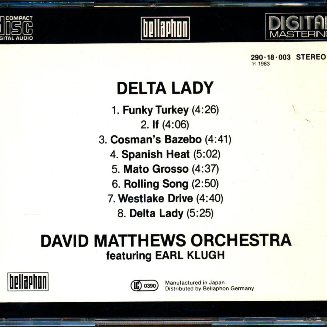 Delta Lady, David Matthews Orchestra Featuring Earl... - Depop