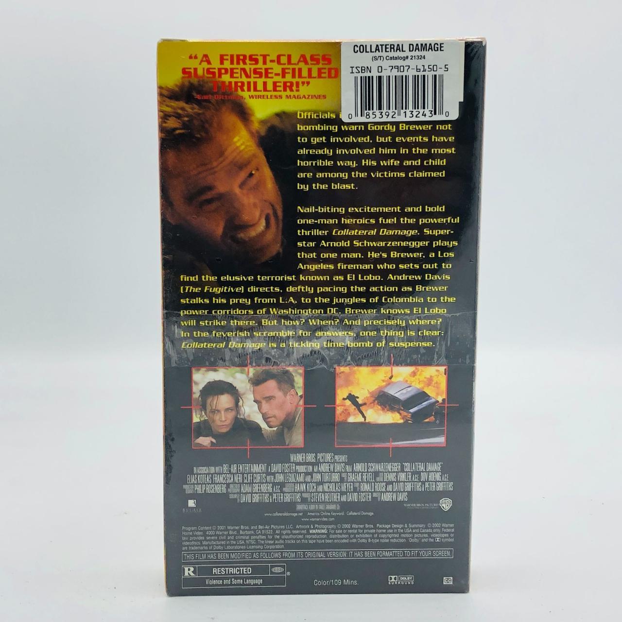 Collateral Damage, Schwarzenegger, 2001, VHS. In New... - Depop