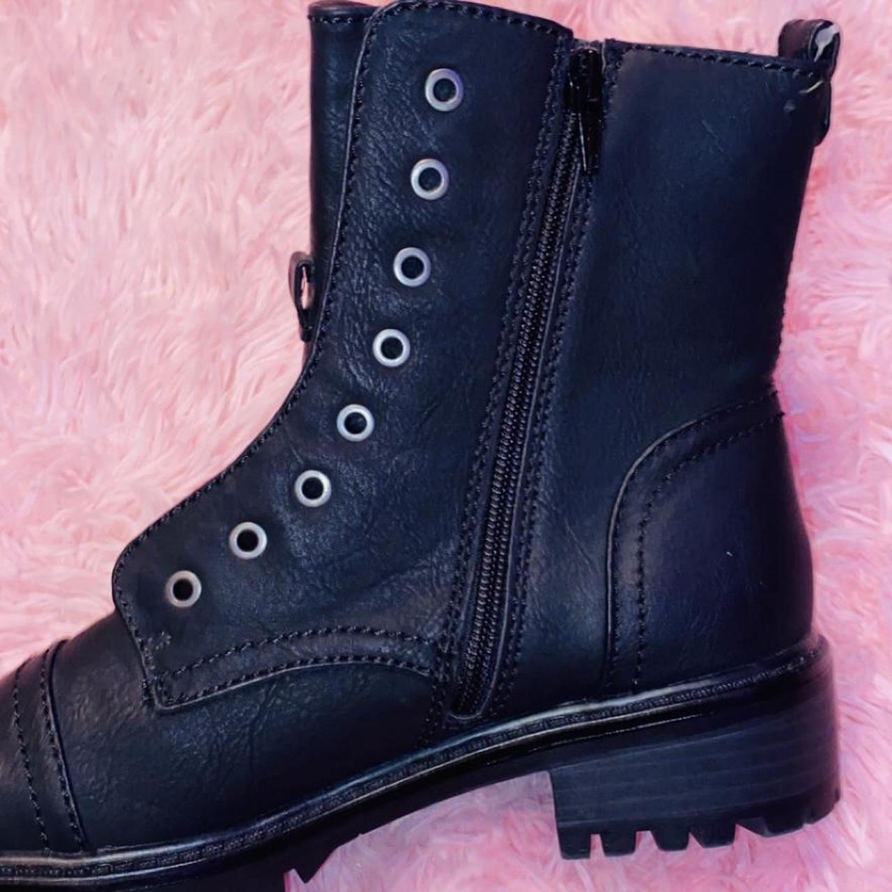 Black Lace Up Combat Boots ♥︎ Brand New Never Worn Depop