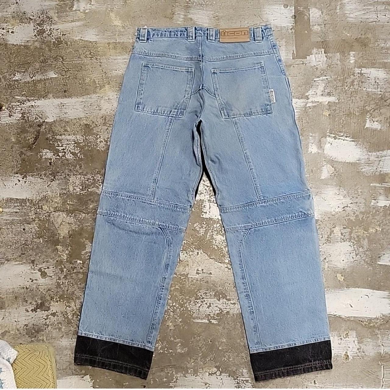 Icon Brand Men's Blue and Black Jeans | Depop