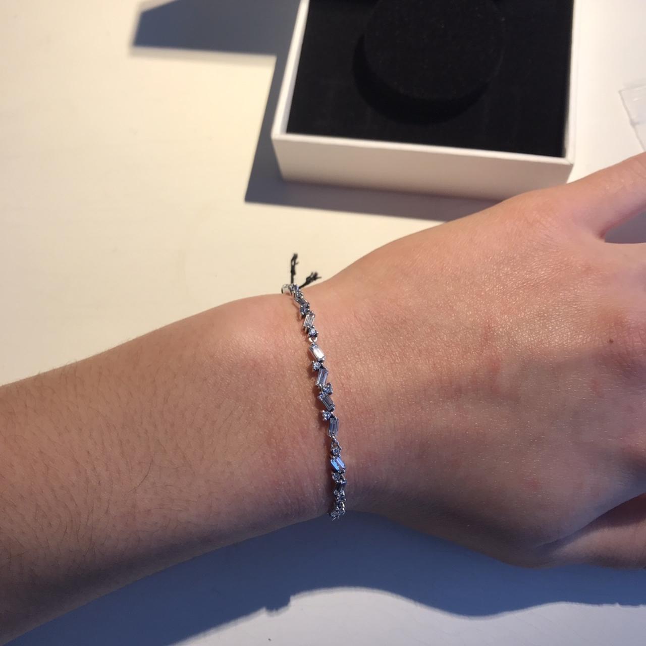 Sparkling ice cube slider tennis bracelet store