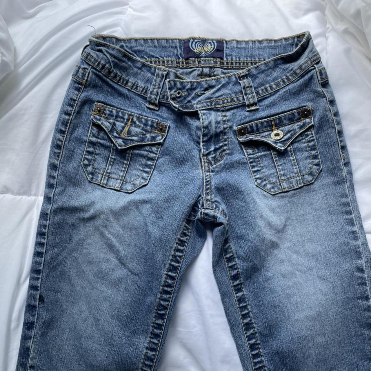 Vintage Low rise Angels jorts Size:3 waist is 12.5”... - Depop