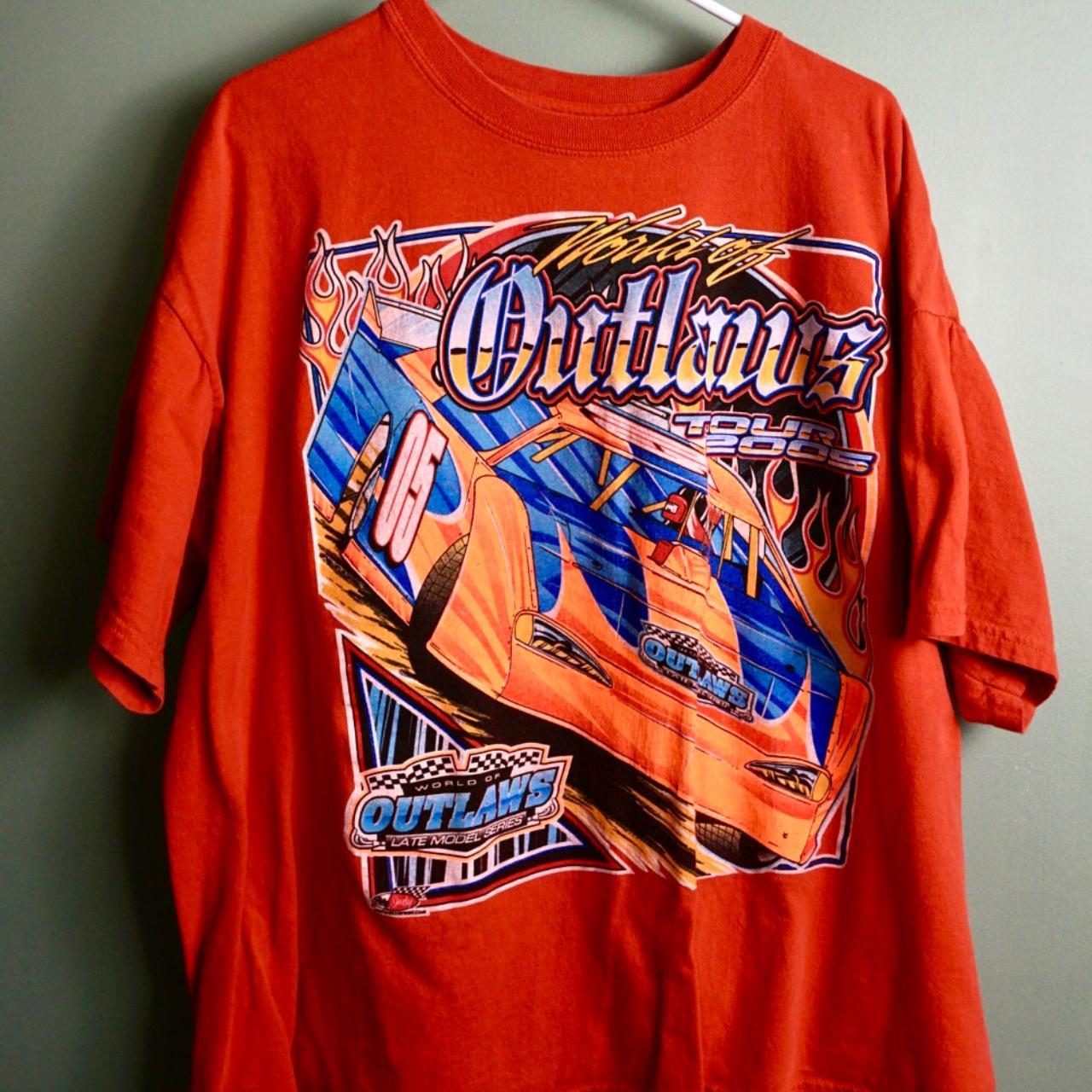 Super sick World Of Outlaws vintage racing t-shirt.... - Depop