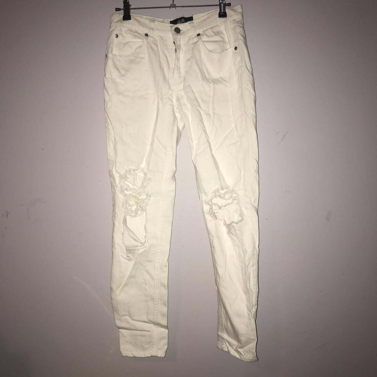 Dotti white ripped jeans 🦋 Last photo shows... - Depop
