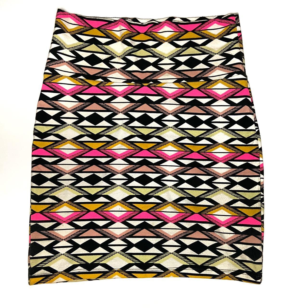 Vibrant Colorful Stretchy Pencil Mini Skirt Vibrant... - Depop