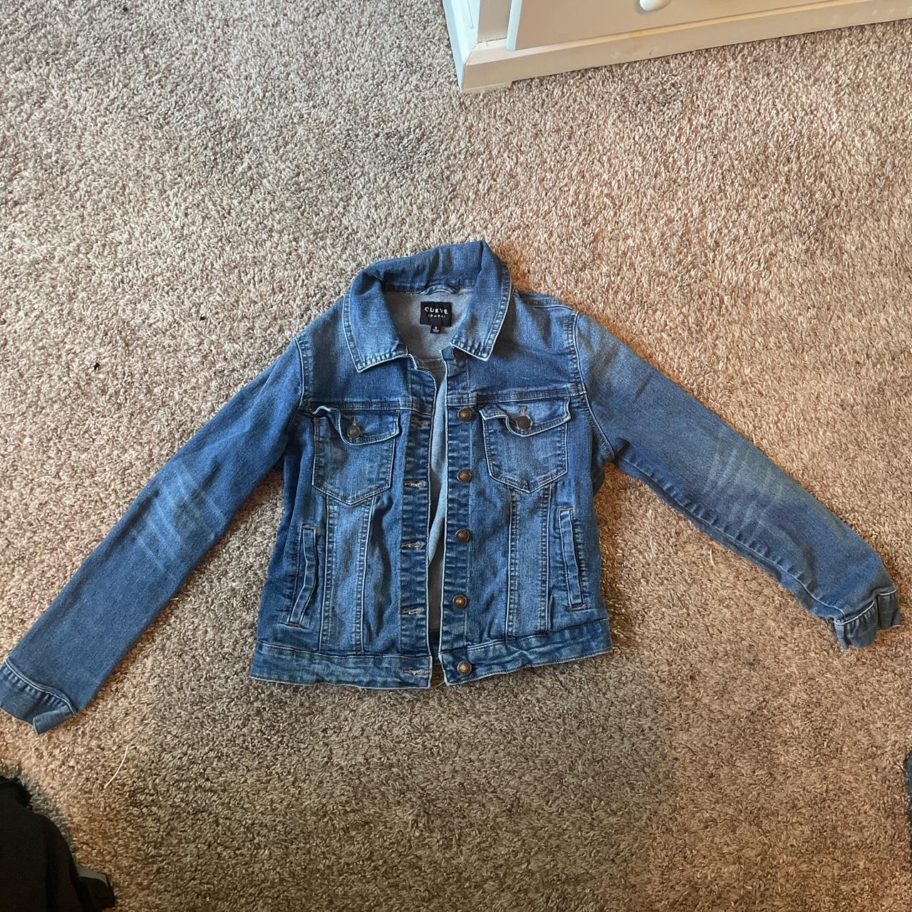 Dark Wash Jean Jacket Curve Appeal Jean Jacket Depop
