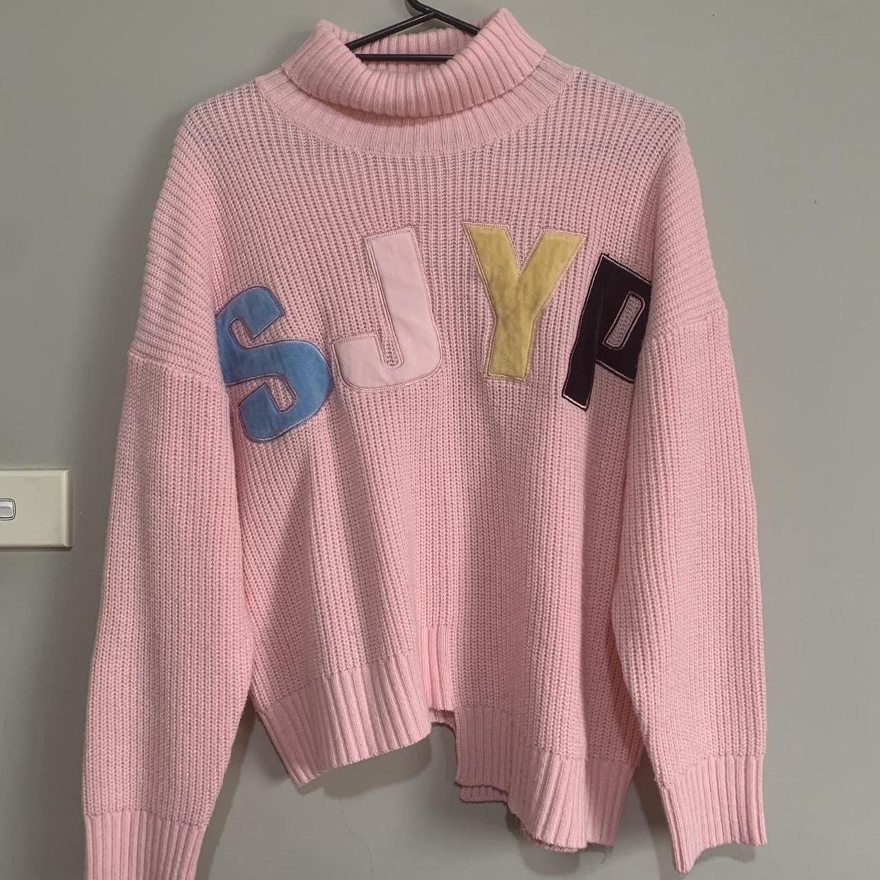 pastel pink knit turtleneck sweater 💖 has a unique... - Depop