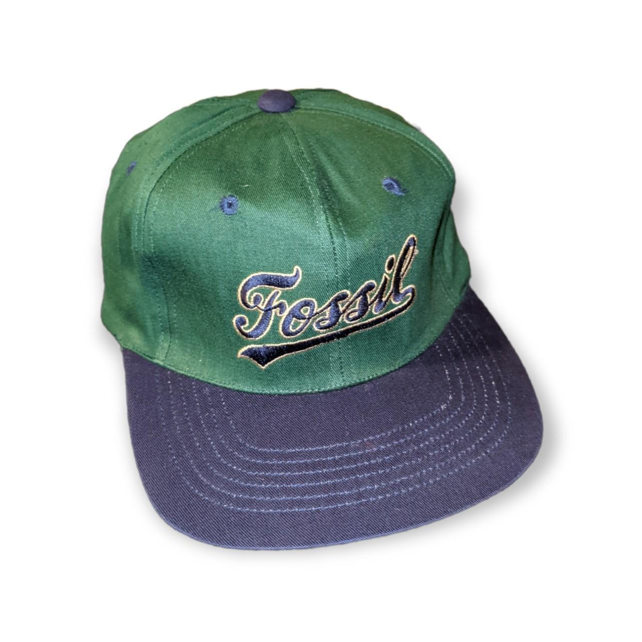 Description: 90s Fossil Snapback, Forrest Green and... - Depop