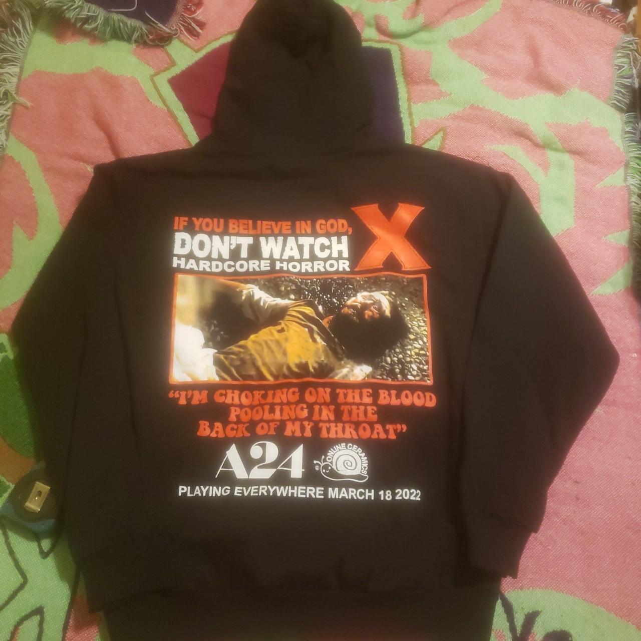 2022 X Movie Horror Hoodie Sweatshirt XL Ti West A24... - Depop