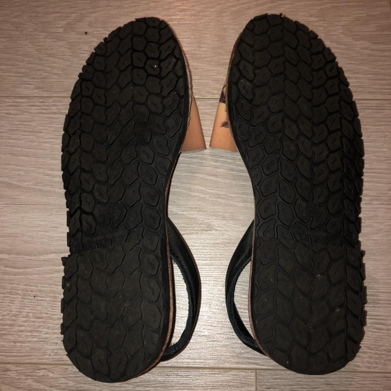 Park Lane Palm Trees Sling Flat Leather Sandals UK... - Depop