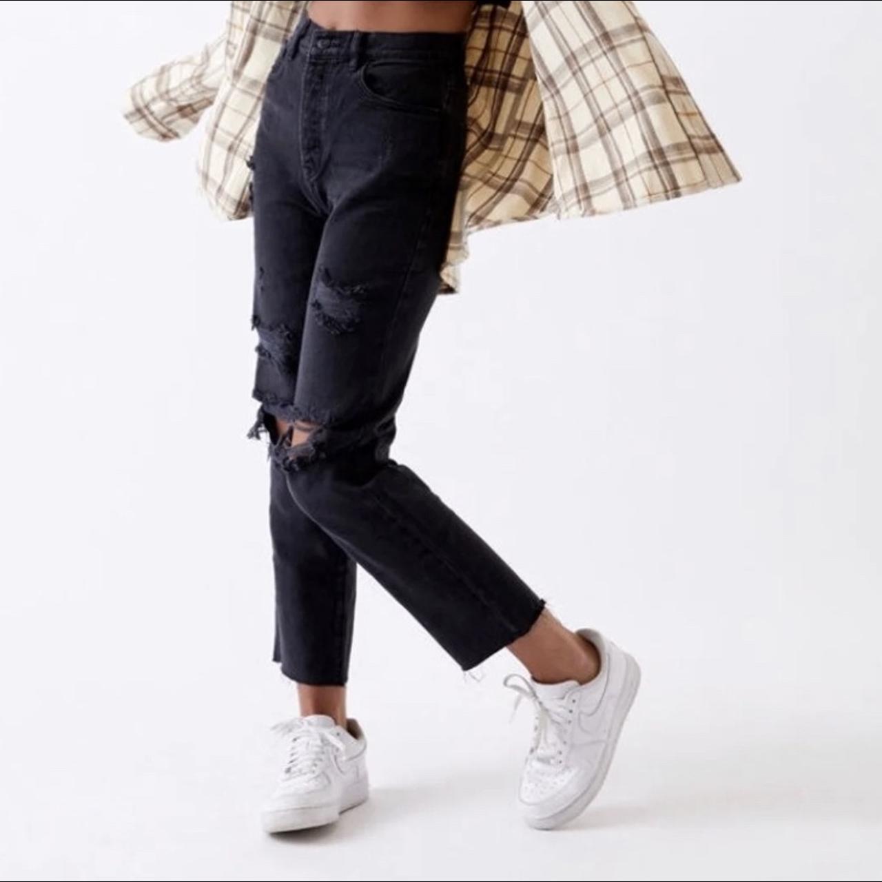 Pacsun Jeans Black High Waisted Straight Leg... - Depop