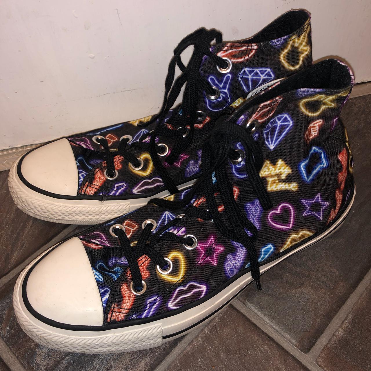 Converse Neon Sign Chuck Taylor Allstar High top... - Depop