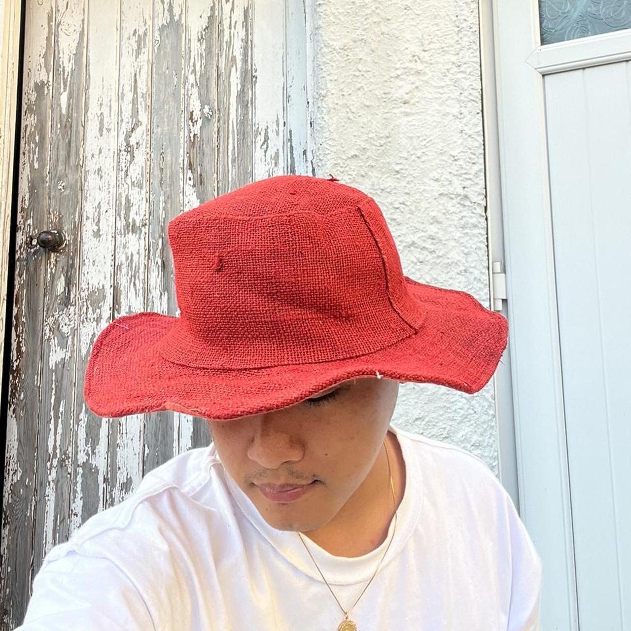 Large hat with brim | summer Hat | Hemp Hat |... - Depop