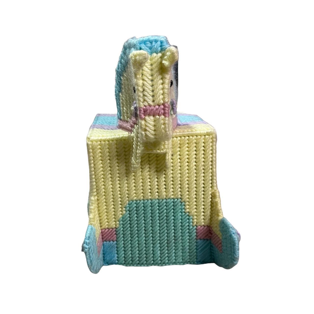 Handmade Crochet Pastel Rocking Horse Tissue Box... - Depop