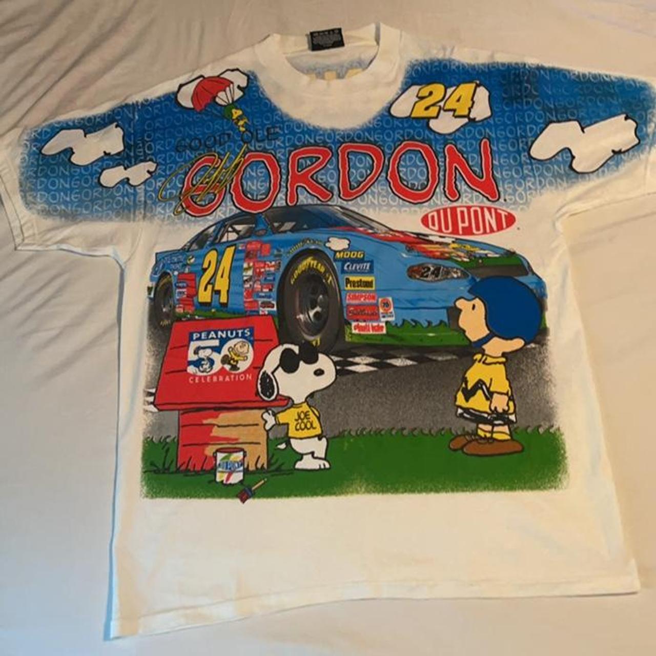 Peanuts Jeff Gordon Racing Tee (VERY RARE) never... | Depop