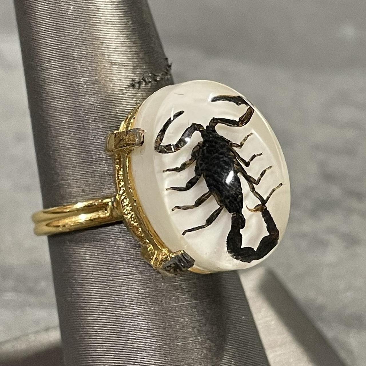 Vintage gold tone scorpion ring. This deadstock 70s... - Depop