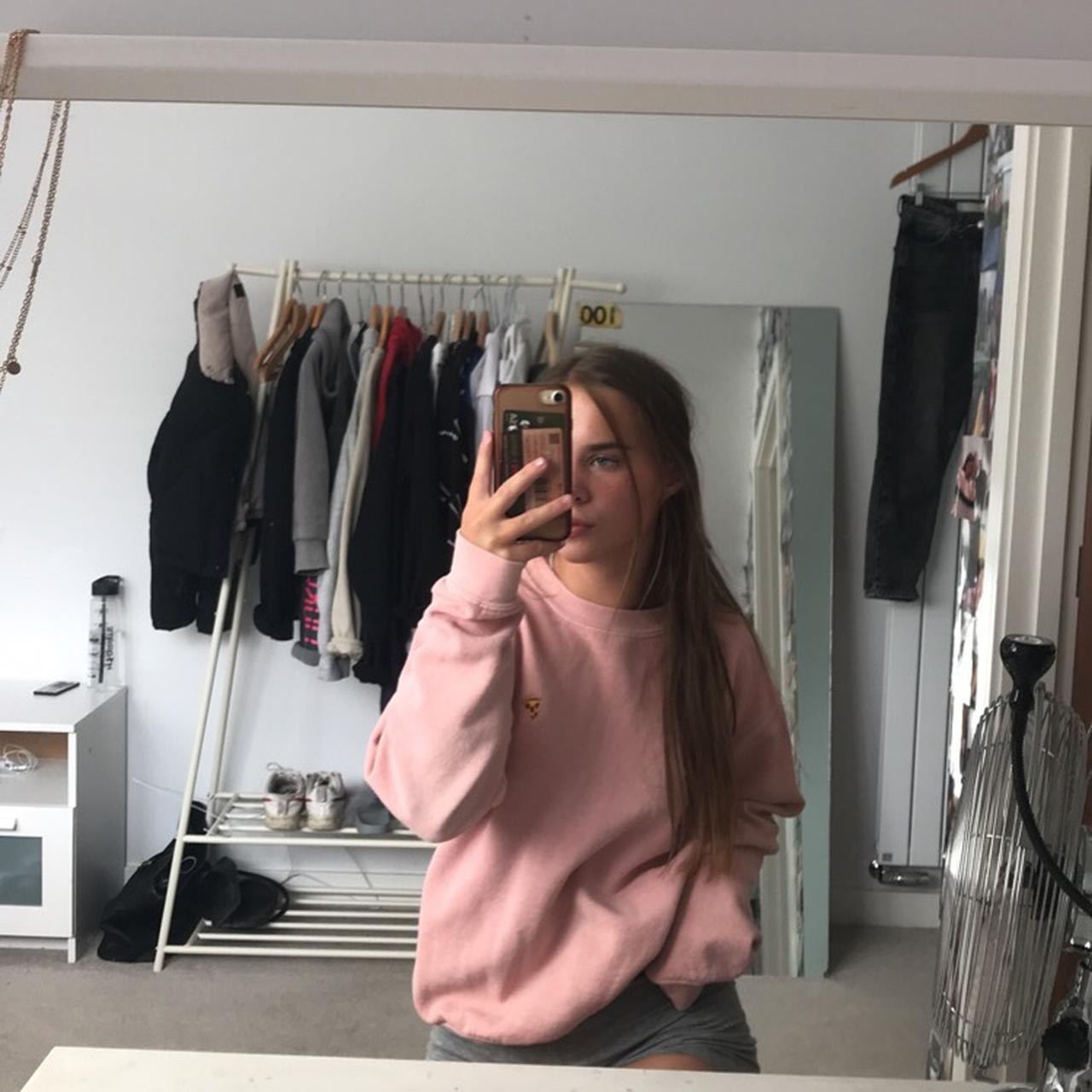 pink sweatshirt from topshop. only worn a couple... - Depop