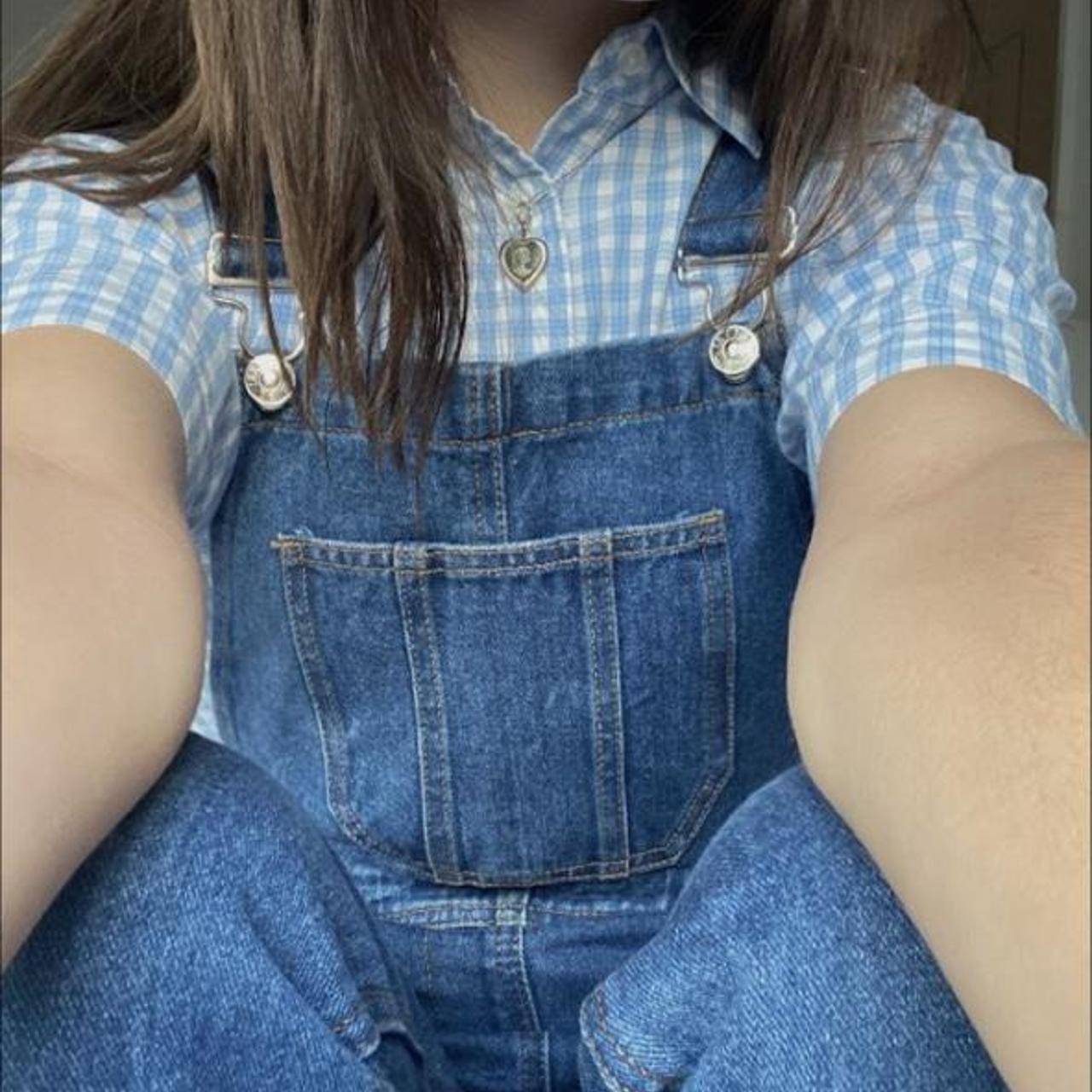 Brand New Mom Dungarees Only Worn To Try On Xx Depop