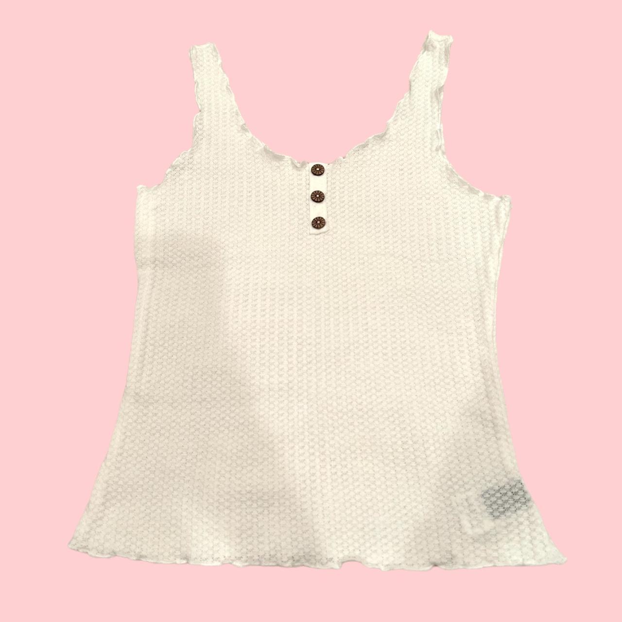 Shein White Button Tank Top 🤍 This top is SUPER... - Depop