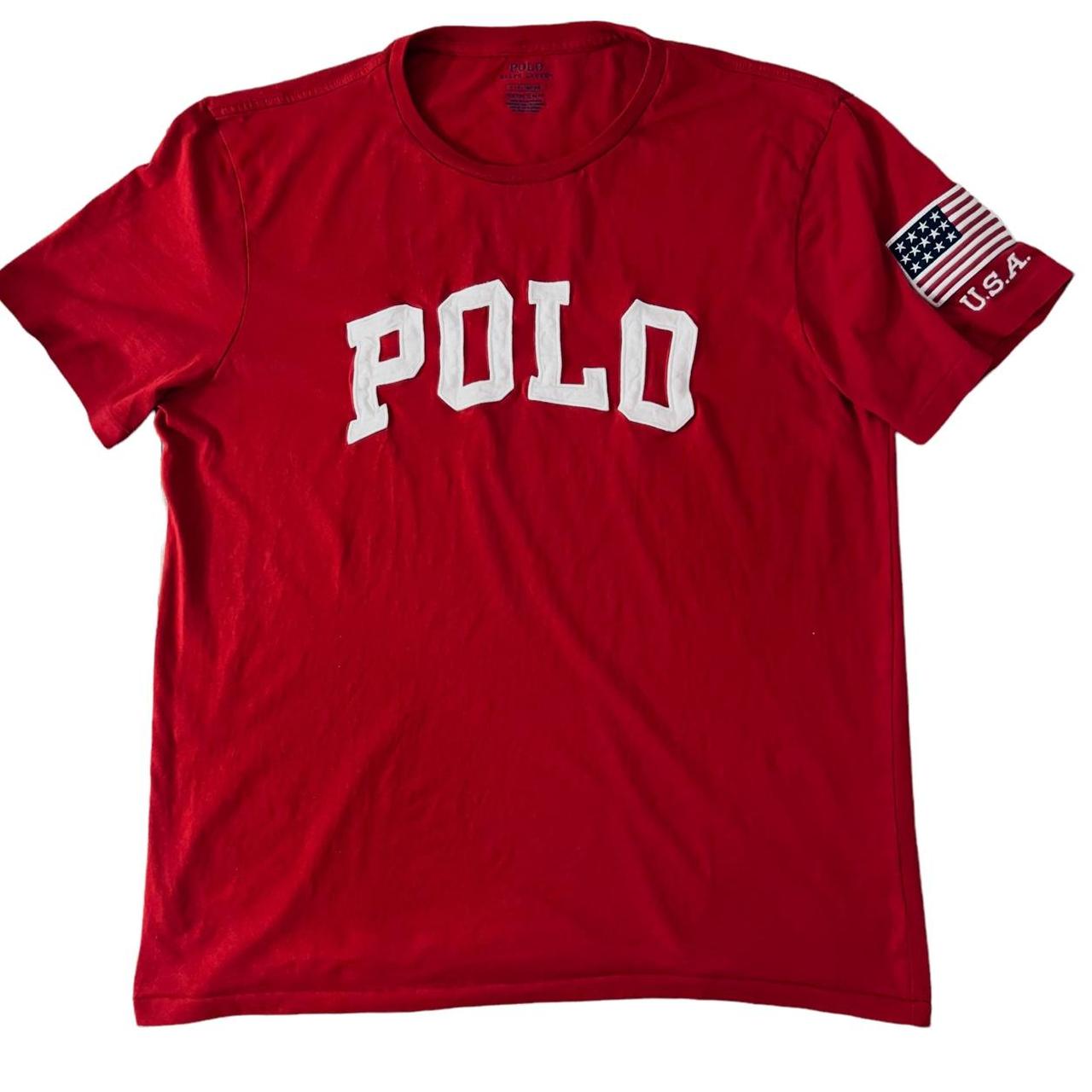 #PoloRalphLauren #PRL #Red #polo spell out #Tshirt... - Depop