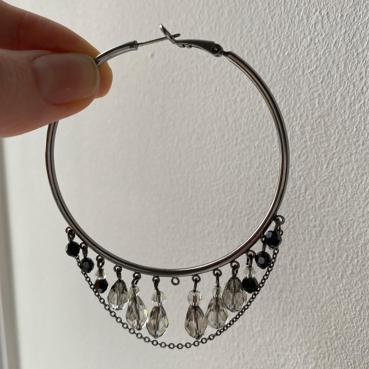 Swarovski hoops crystal earrings Two crystals is... - Depop