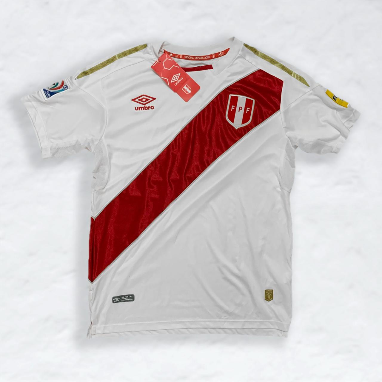 PERU Umbro Home Football Soccer Shirt 2018-2019 Mens... | Depop