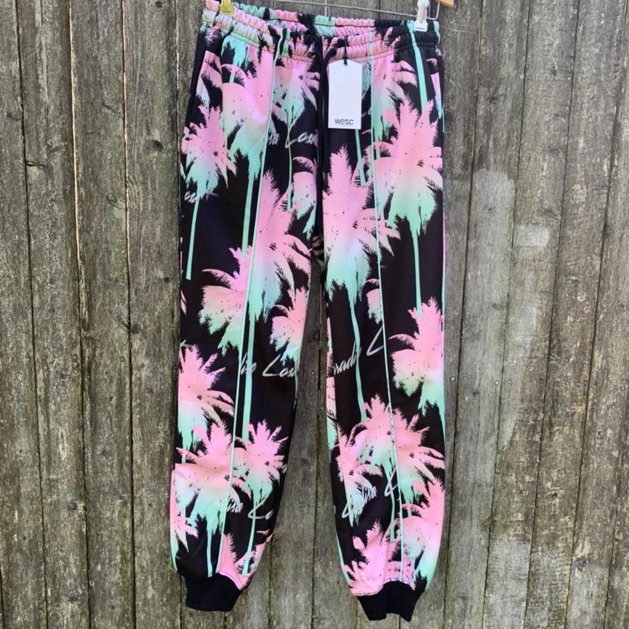 WESC MIAMI VICE Color way piped jogger pants Graphic... - Depop