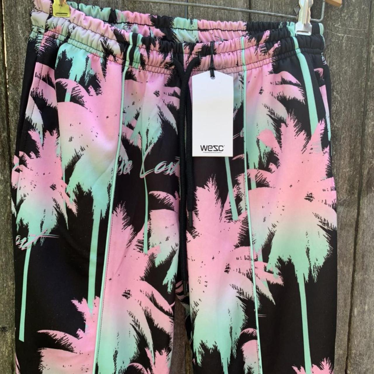 WESC MIAMI VICE Color way piped jogger pants Graphic... - Depop