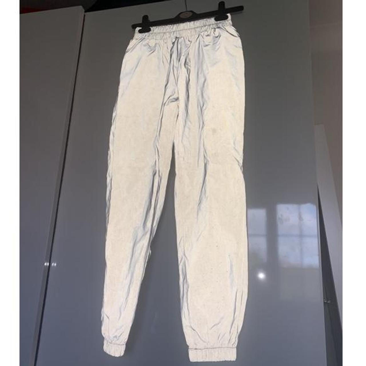 Reflective joggers. No label so not sure on size,... - Depop