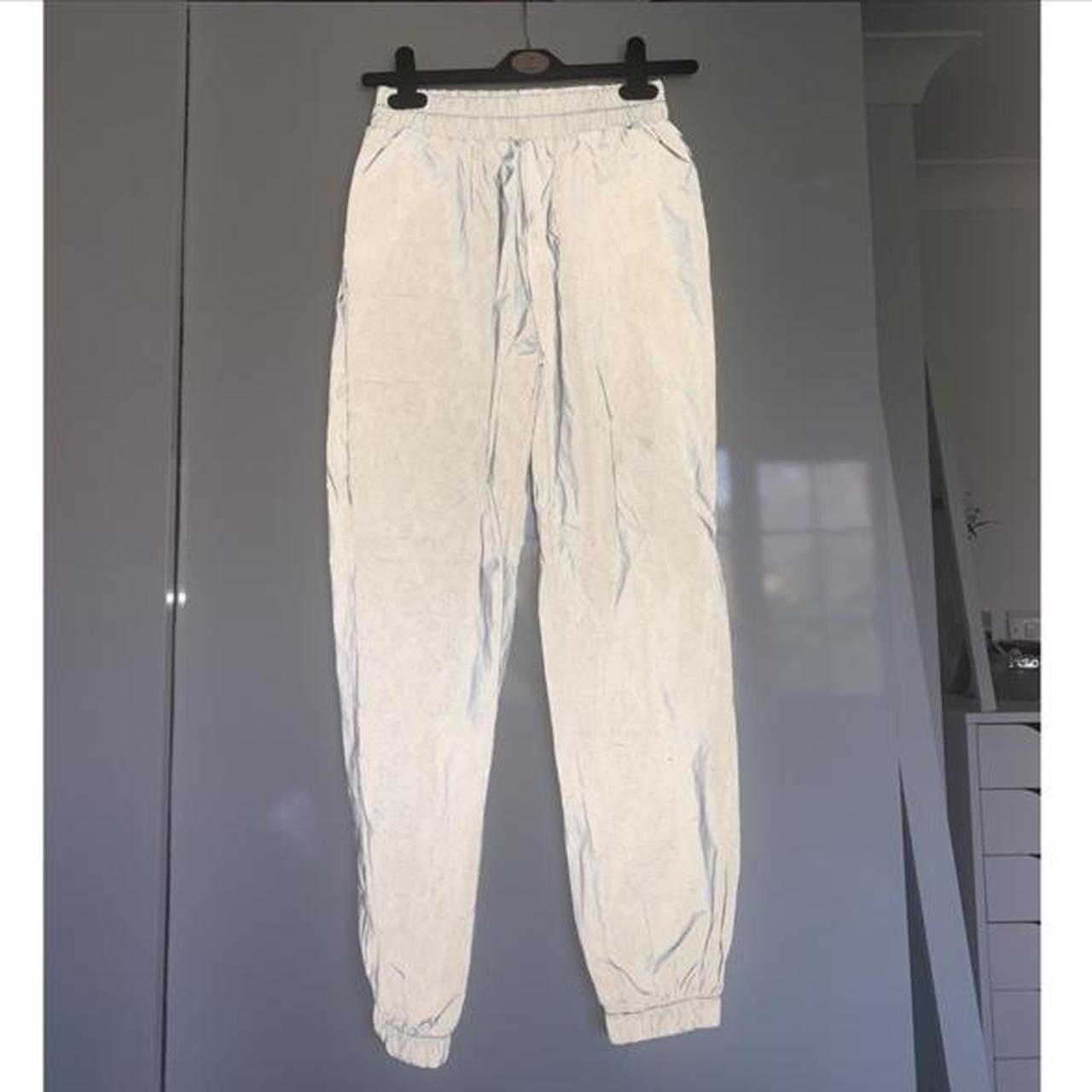 Reflective joggers. No label so not sure on size,... - Depop
