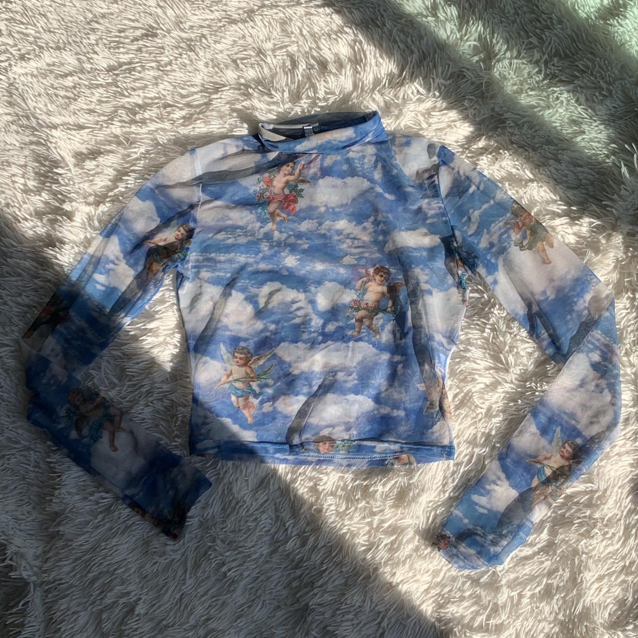 Super cute mesh angel long sleeve! - Depop