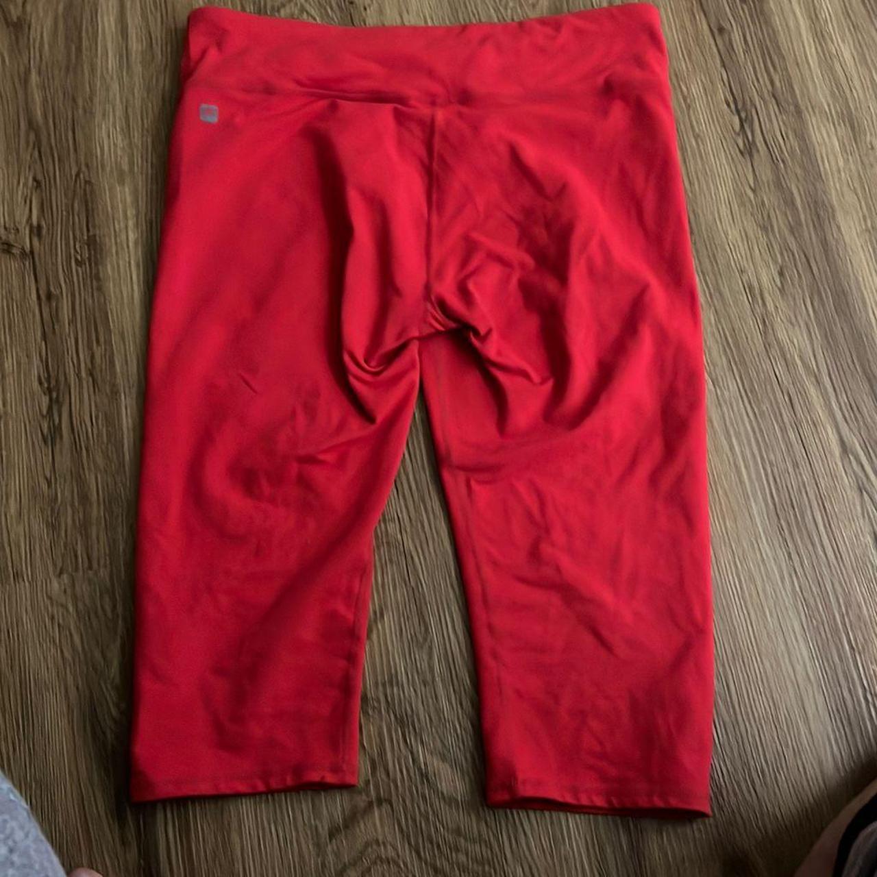 Fabletics Women's Red Leggings | Depop