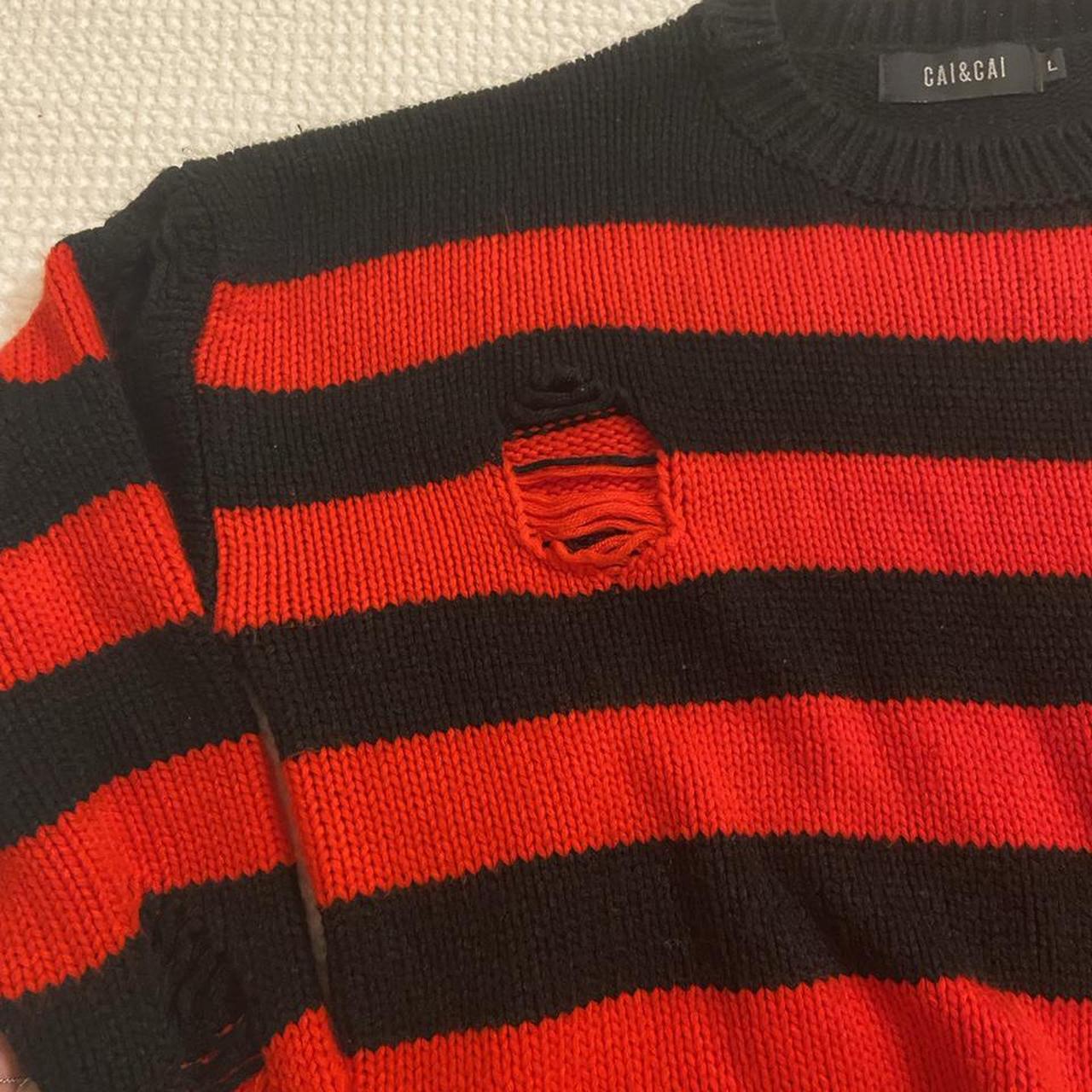 Distressed striped sweater! This has a rlly cute... - Depop