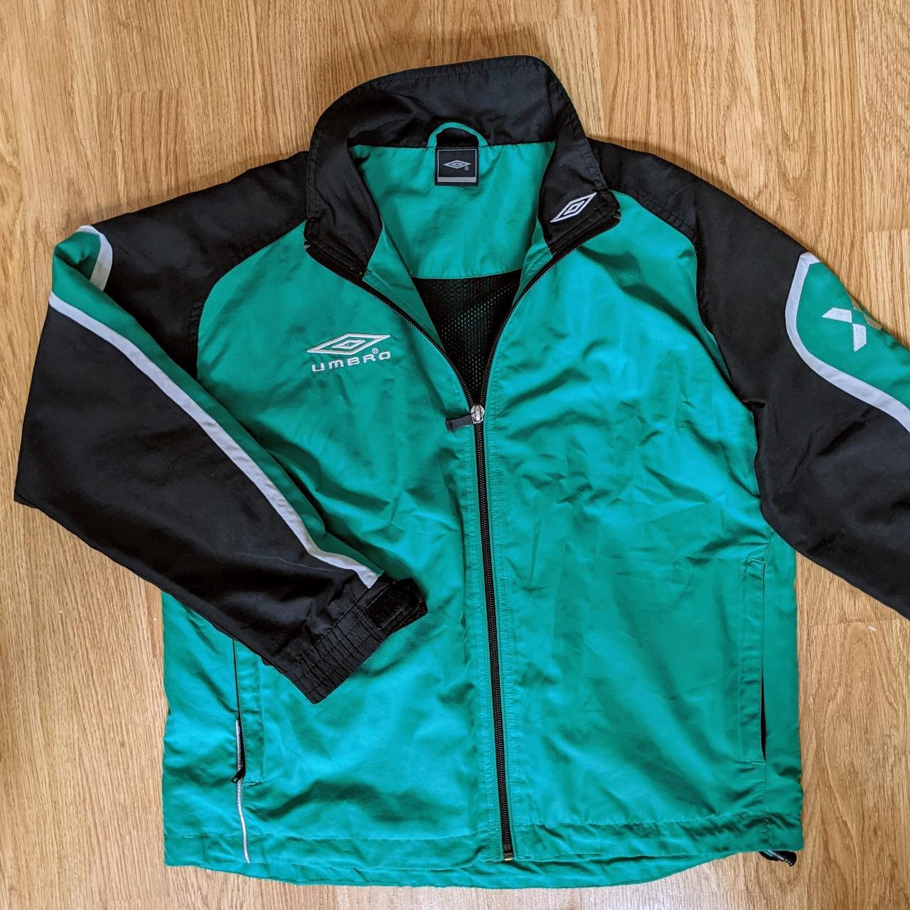 Umbro green lightweight cropped sports jacket Size:... - Depop