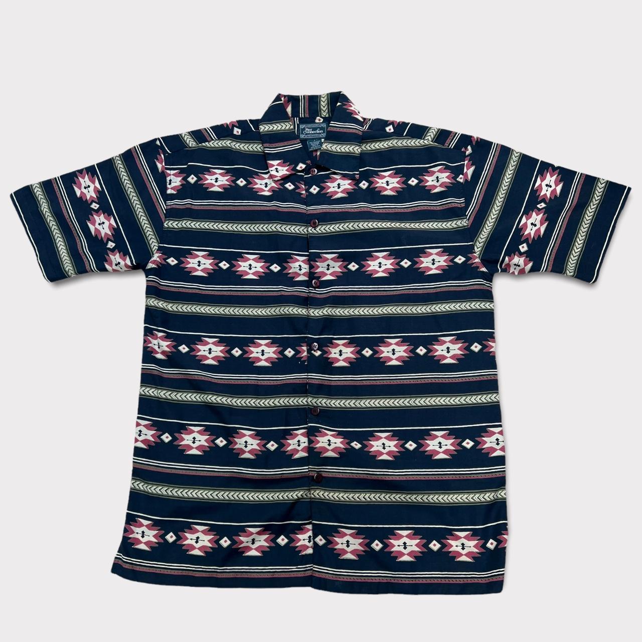 Vintage 90s Pier Connection Short Sleeve Western... - Depop