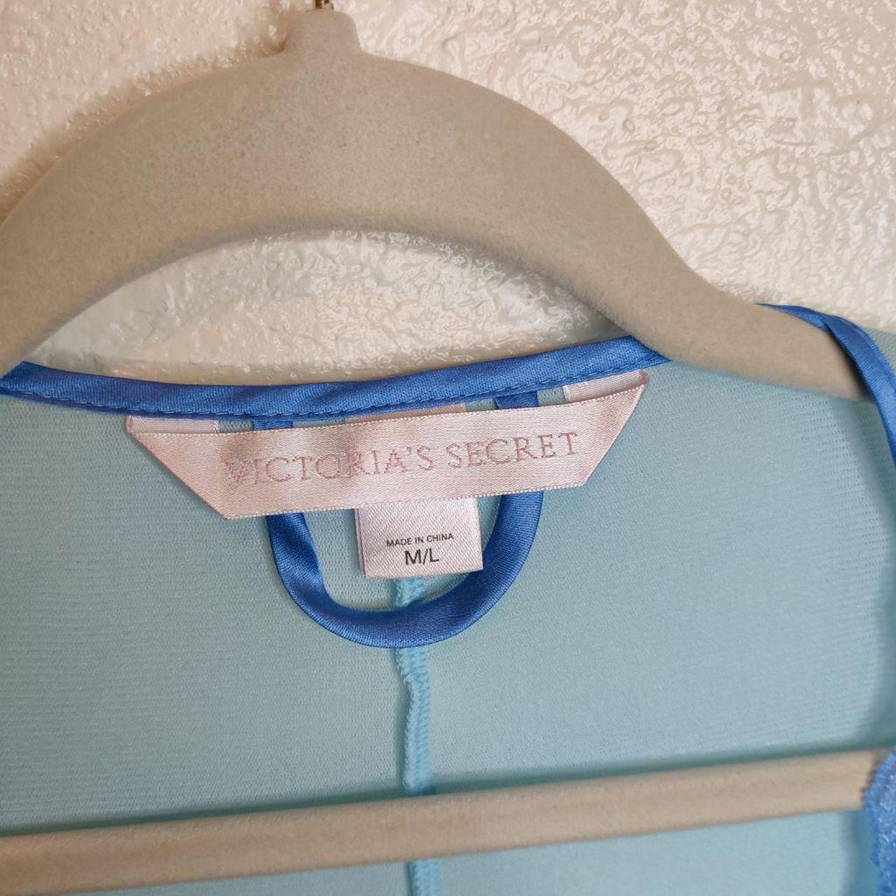 Victoria's Secret Pink Label Blue Sheer Lace... - Depop