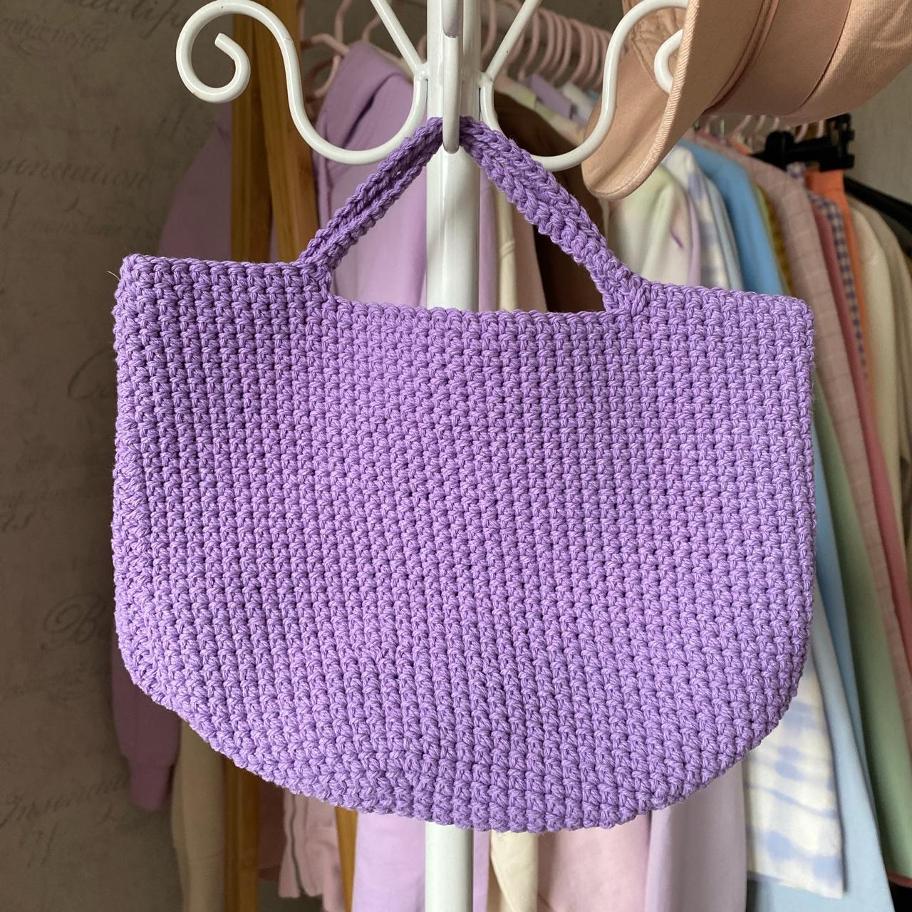The cutest handmade mini crochet bag in purple. New... - Depop